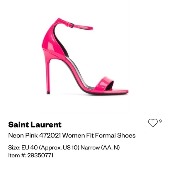 Saint Laurent | Shoes | Neon Pink Ysl Heels | Poshmark